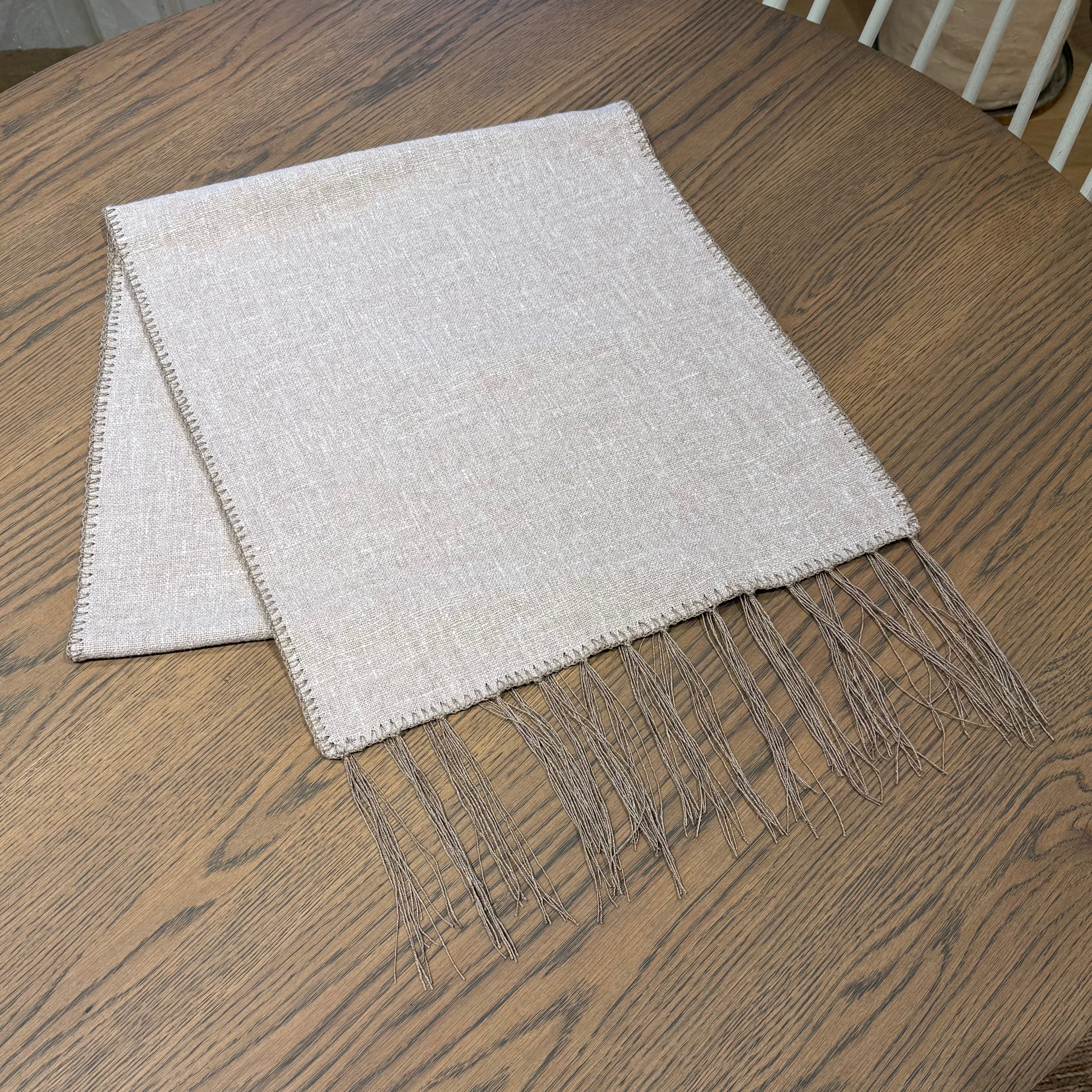 Elise Taupe Table Runner - Calimia Home
